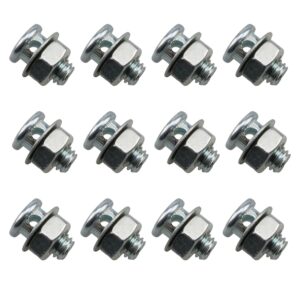 meetoot 12pcs cable anchor bolt for bicycle brake line brake, bicycle moped mtb mountain bike brake cable adjuster clamp lock screw bolt