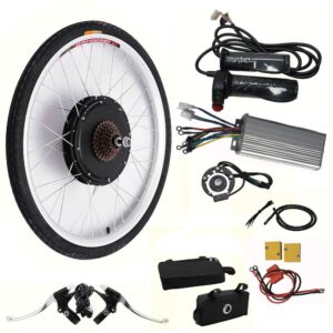 electric bike conversion kit, 48v 1000w/ 36v 350w/ 36v 250w e-bike conversion kit front/rear wheel electric bicycle motor kit bike hub motor for 26"/20" bike (48v 1000w rear wheel for 26")