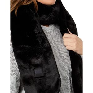 UGG Oblong Faux Fur Scarf Black One Size