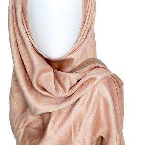 Gragengs Women's Sparkling Metallic Pashmina Shawls and Wraps Long Party Scarf Solid Color Two Tone,Rose Gold