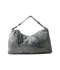 hobo paulette handbag for women - premium leather construction with two-way zipper closure, gorgeous and stylish handbag grey one size one size