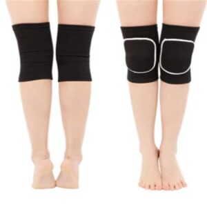 knee pads for knee support womens yoga exercise thickening knee pads elastic sponge thickening to avoid injury (black)