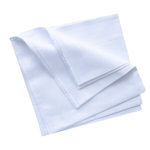 SrffbreMeOly Assorted Men's Handkerchief Plaid 100% Cotton Handkerchiefs Soft Hankies Pocket Square White 3Piecs, One Size