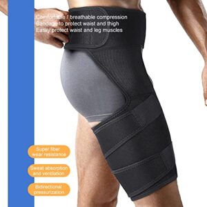 Groin Hip Brace for Women Men, Hip Thigh Support Brace Compression Brace for Hamstring, Thigh, Sciatica, Arthritis, Bursitis, Injuries, Nerve Pain Relief