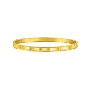 chow sang sang dazzling mirror gold 999.9 24k solid gold price-by-weight gold rectangular stackable slip-on bangle for women 93362k (approx. 0.45tael (~16.84g), 6 (wrist size:14-15 cm))