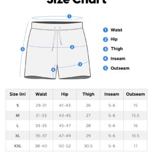 maamgic Men's 5 inch Inseam Shorts Pull-On Relaxed Fit Comfort Stretch Short Shorts with Pocket Washed Green Medium