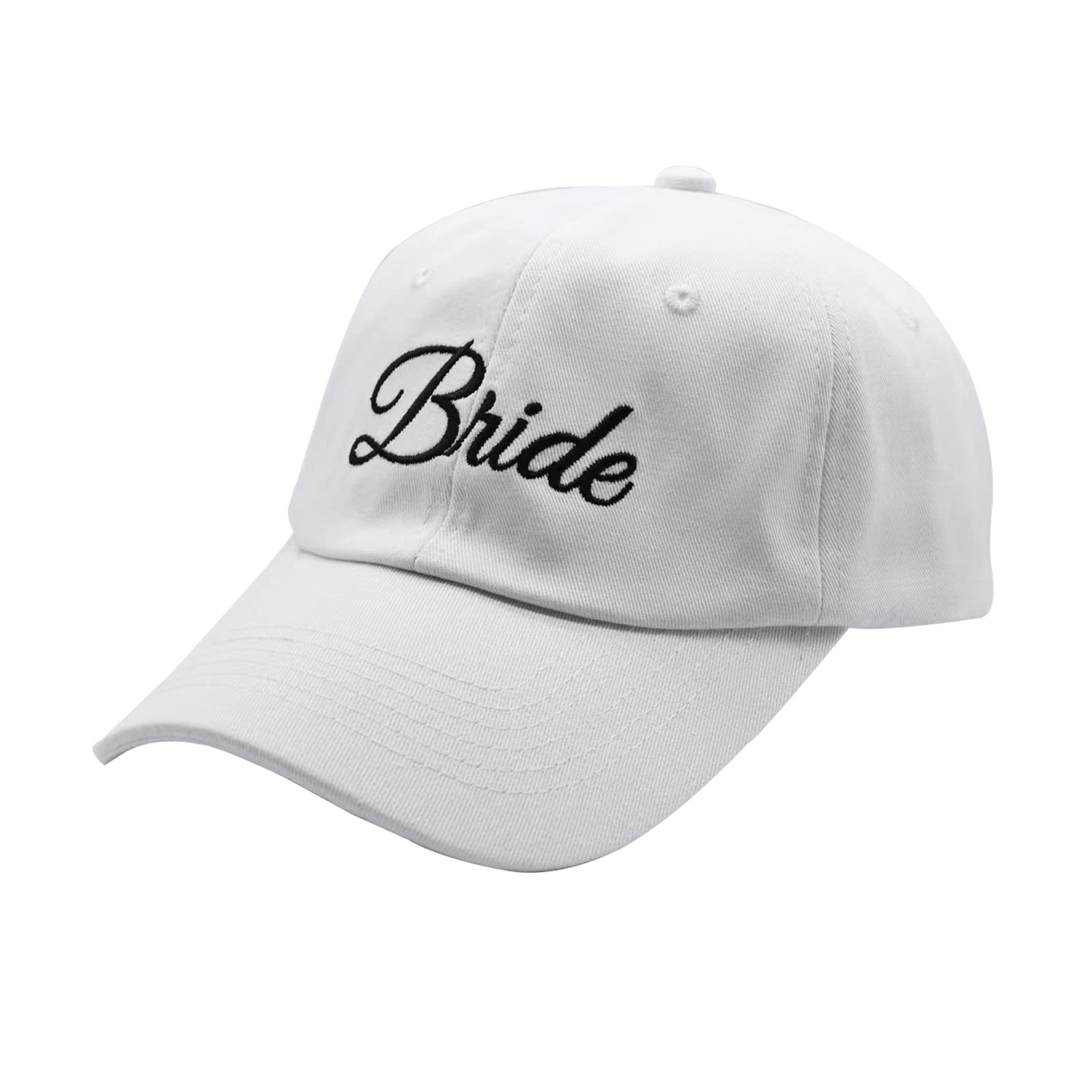 Syiomlis Embroidered Bride Dad Hat, Cotton Distressed Vintage Baseball Cap,Party Favors,Bridal Shower Gift,Honeymoon Gifts (White)