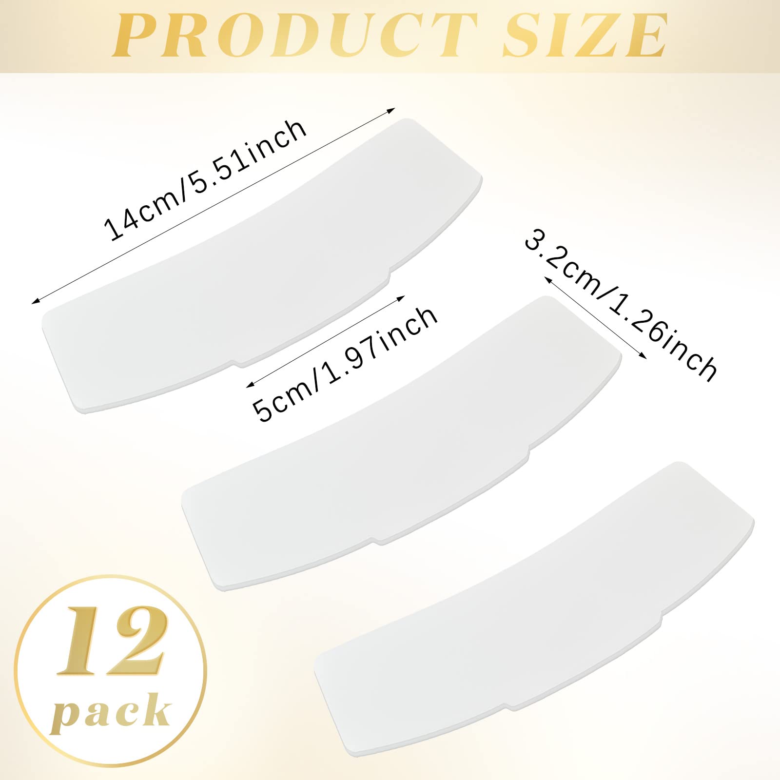 Hercicy 12 Pcs Tab Collar for Clergy Shirt White Priest Collar Tab Insert Shirt Collar, 5.51 x 1.26 x 1.97 Inches