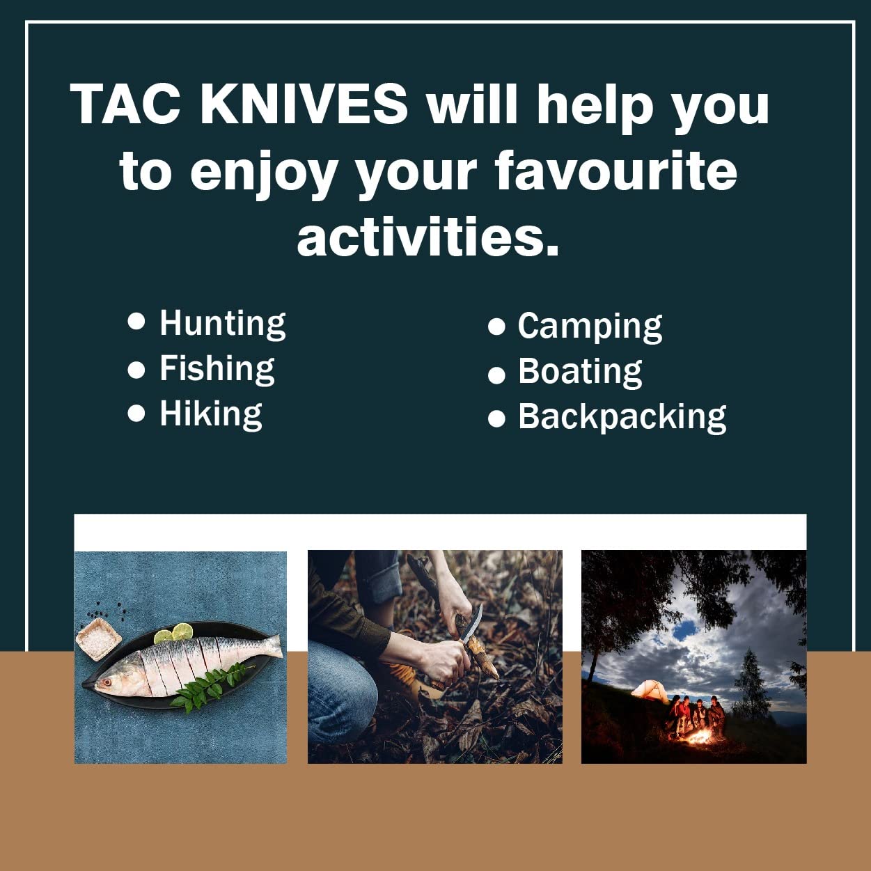 TAC Knives - Bushcraft Survival Knife12T27 Damascus Steel Fixed Blade outdoor Knife- Pakka Wood Handle - Pancake Leather Sheath - Traditional Field Knife for Camping Knife, Fishing, Hunting Knife, Men & Women - EDC Knife to Carry on Belt- (BLACK)