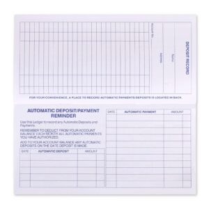 6PCS Check Registers for Personal Checkbook, Easy to Read Checkbook Register