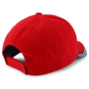 Armycrew Racing Flag Designed Bill Structured Baseball Cap - Red