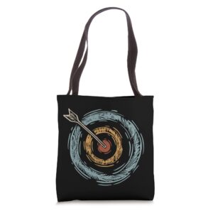 vintage archery design bow hunting archer tote bag