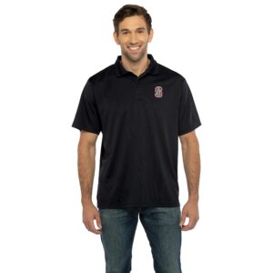 men's collegiate polyester mesh team icon polo, stanford cardinal, medium