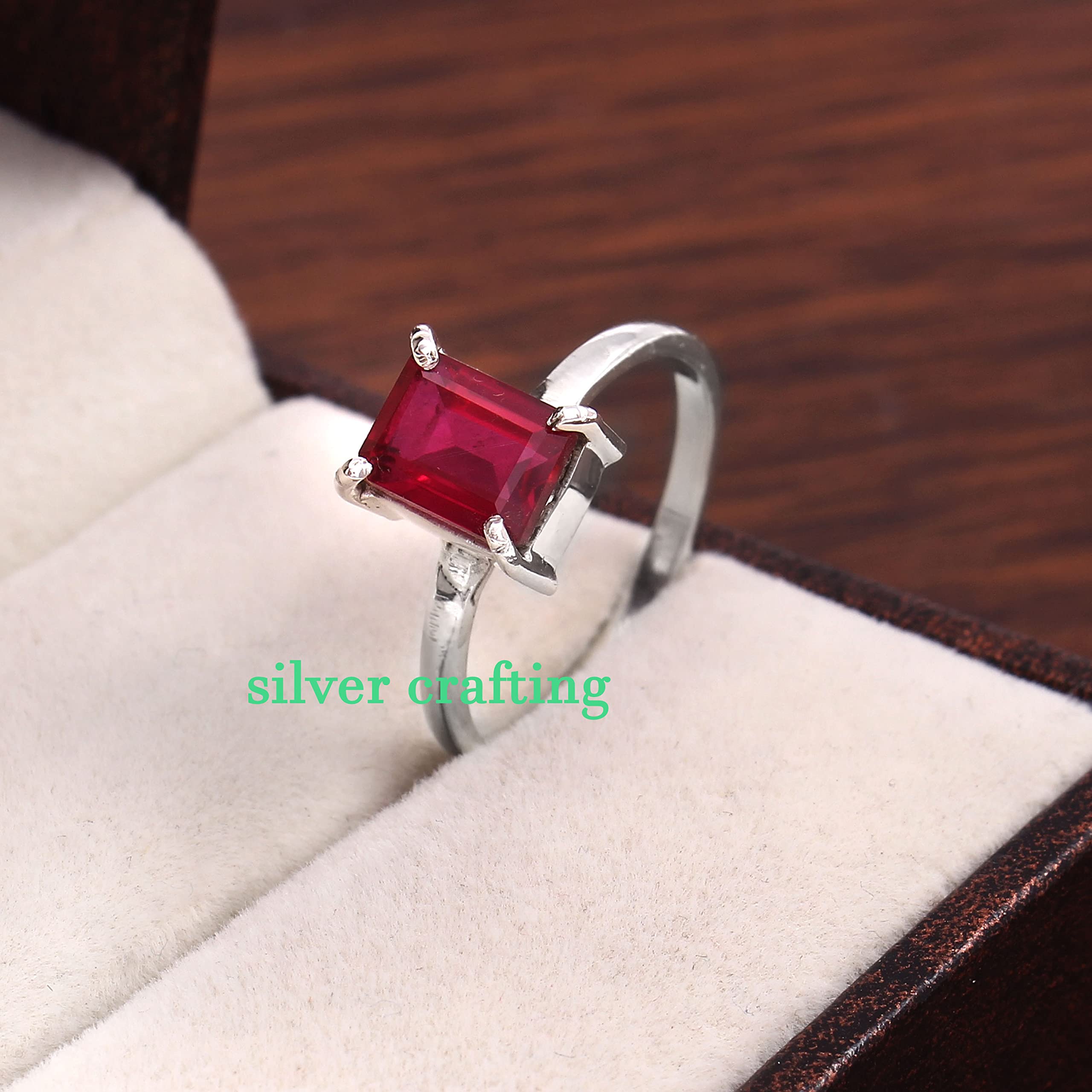 Best Gift Red Mozambique Ruby Gemstone Silver Ring Wedding Engagement Ring Silver Jewelry (7)