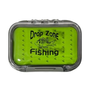 ice jig/fly box - two sided - holds 98 jigs green