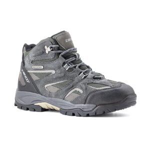 zanco Men's Waterproof MID-TOP Hiking Boots for Outdoor Trekking Camping Backpacking Grey