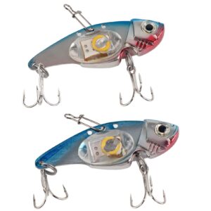 zpshyd 2 pcs fishing lure light, underwater night light lamp fishing tackle attractor bait fish tool accessories