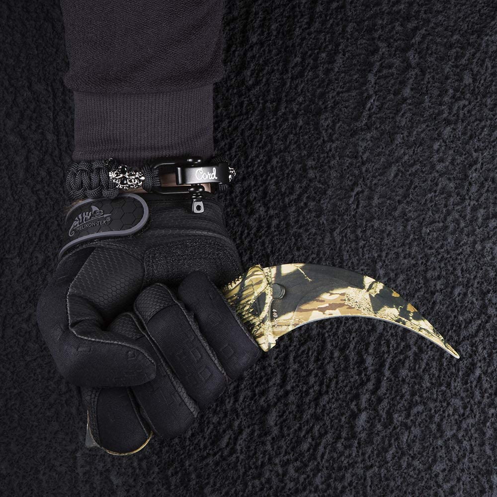 Bundle of 2 Items - Karambit Knife - Karambit Fixed Blade Knife - Karambit Knives - Camping Knives - CSGO Karambits for Men and Women - Best for Hiking Survival Hunting Fishing - Gifts for Men Women