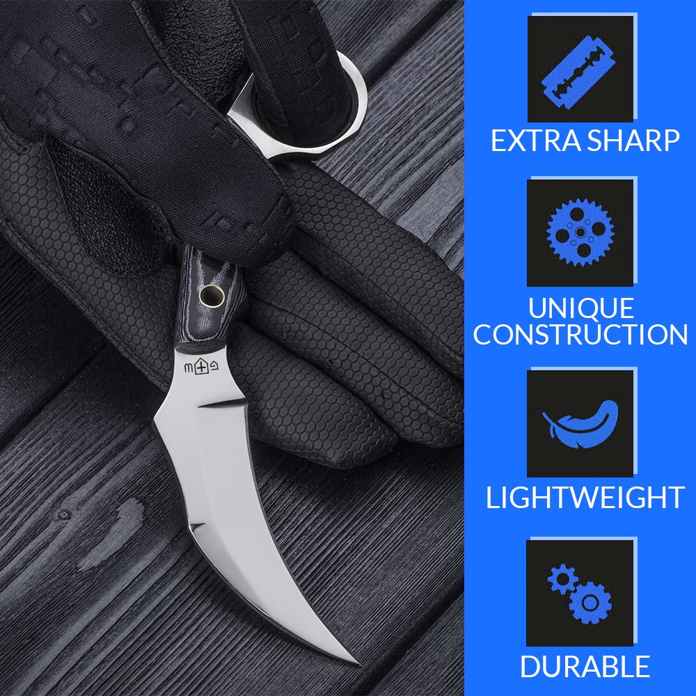 Bundle of 2 Items - Karambit Knife - Karambit Fixed Blade Knife - Karambit Knives - Camping Knives - CSGO Karambits for Men and Women - Best for Hiking Survival Hunting Fishing - Gifts for Men Women