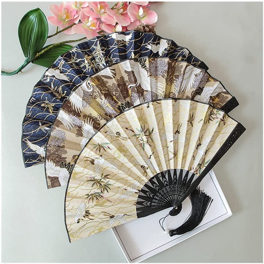 Folding Hand Fan Folding Fan Handheld Folded Fan Japanese Women's Cherry Blossom Folding Fan, Outdoor Home Decoration, Dance, Wedding Gifts, Souvenirs Fan Foldable Fan Hand Held Fans