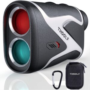 1300 yard golf rangefinder with slope, usb c recharging range finder golfing with magnetic strip, 6x magnification, 25mm viewfinder, flag lock and pulse vibration rangefinder for golfing