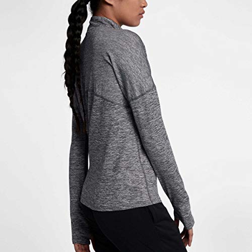 NIKE Women's Dry Element 1 / 2 Zip Running Top, Carbon Heather, Medium