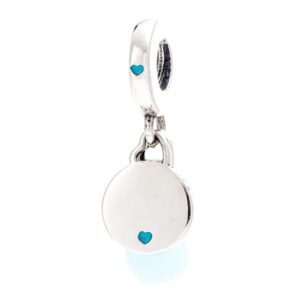 Lkwidi Glow-in-the-dark Lightbulb Double Dangle Charm 925 Sterling Silver Pendant,Jewelry Beads Gifts for Women Bracelet&Necklace