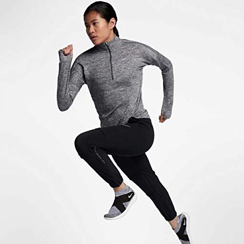 NIKE Women's Dry Element 1 / 2 Zip Running Top, Carbon Heather, Medium