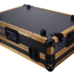 ProX ATA Flight Style Road Case for RANE ONE DJ Controller with Laptop Shelf and Wheels - High-Density Protective Foam for Interior Support - Finish on Laminated 3/8" Plywood - XS-RANE ONE WLT FGLD