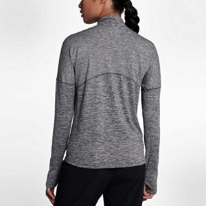 NIKE Women's Dry Element 1 / 2 Zip Running Top, Carbon Heather, Medium