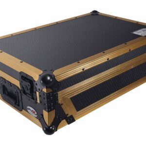 ProX ATA Flight Style Road Case for RANE ONE DJ Controller with Laptop Shelf and Wheels - High-Density Protective Foam for Interior Support - Finish on Laminated 3/8" Plywood - XS-RANE ONE WLT FGLD