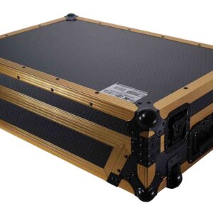 ProX ATA Flight Style Road Case for RANE ONE DJ Controller with Laptop Shelf and Wheels - High-Density Protective Foam for Interior Support - Finish on Laminated 3/8" Plywood - XS-RANE ONE WLT FGLD