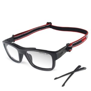 mcolics sports glasses, basketball football soccer racketball goggles for men & women, anti-fog safety protective eyewear (black)