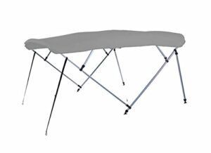 stopbyus 7.6 oz gray 4 bow square tube boat bimini top without running light cutout sunshade compatible for weeres fisherman 24-21 all years