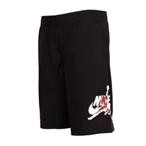 nike boy`s air jordan jumpman classics shorts, black/gym red/white, xl