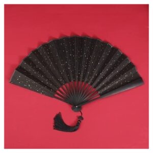 folding hand fan folding fan handheld folded fan foldable antique folder custom fan, chinese-style hanfu fan for women, su style, male dominator fan foldable fan hand held fans (color : b)