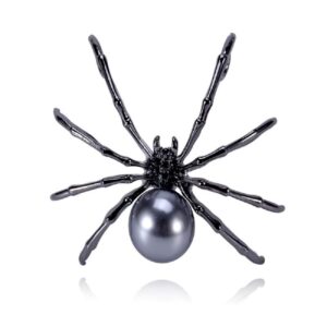 punk black spider open finger ring for women men extra big spider knuckle ring stacking band halloween festival costume accessories fashion jewelry