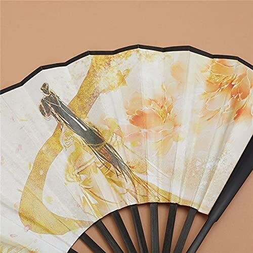 Folding Hand Fan Folding Fan Handheld Folded Fan Hanfu Bamboo Folding Fan, Foldable Ancient, Hand Foldable Fan, 2 Printed Sides, Cosplay Costume Fan Foldable Fan Hand Held Fans