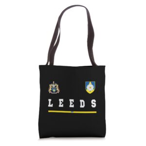 leeds sports/soccer jersey tee flag football tote bag