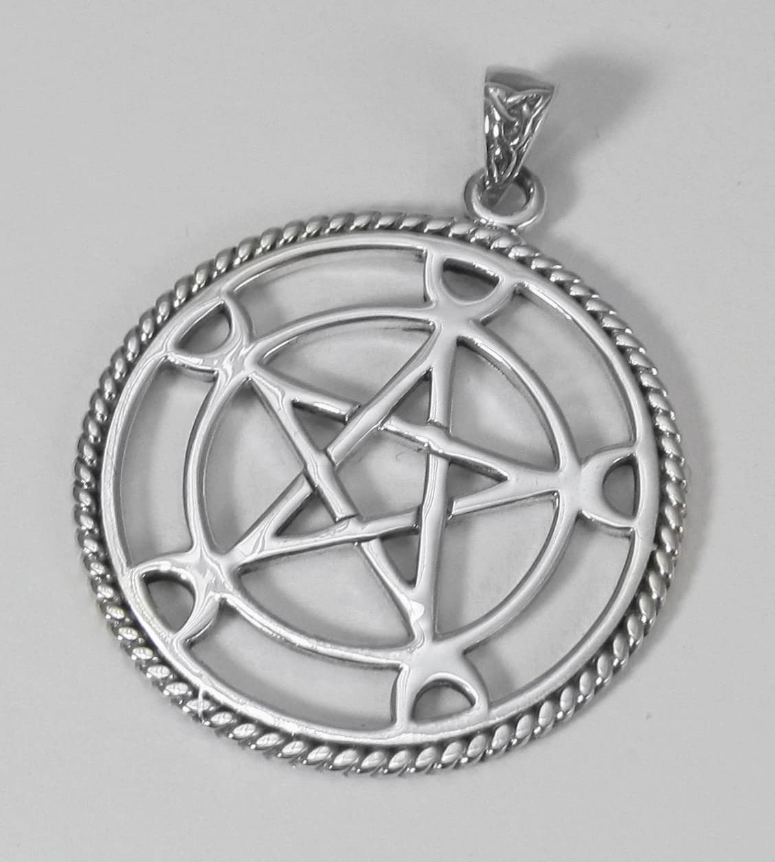 Celtic Knot Lunar Witch Pentagram Pendant for Men or Women