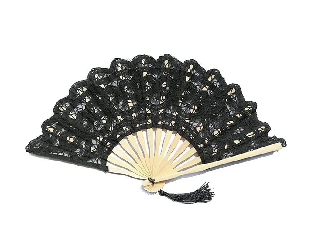 Folding Hand Fan Folding Fan Handheld Folded Fan Chinese Style Decorative Bamboo Fans Lace Fabric Silk Folding Hand Held Dance Fans Flower Party Wedding Prom Foldable Fan Hand Held Fans