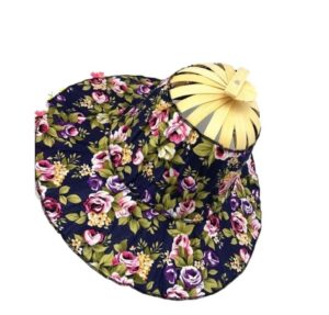 folding hand fan folding fan handheld folded fan women folding fan 2 in 1 hand fan sunhat hat floral printed foldable chinese style bamboo fan foldable fan hand held fans (color : a7, size : 28cm)