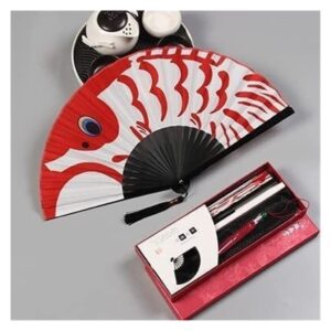 folding hand fan folding fan handheld folded fan silk folding dance fan portable vintage lady folding fan japanese anime cosplay carp fans summer bamboo fan foldable fan hand held fans