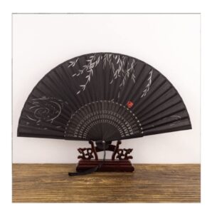 folding hand fan folding fan handheld folded fan japanese classic folding old handmade silk classic fan, compatible with hanfu fan foldable fan hand held fans (color : a4, size : 21cm)