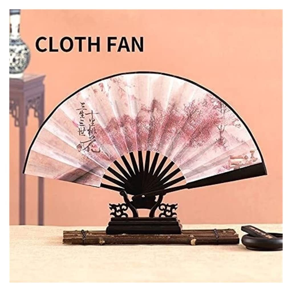 Folding Hand Fan Folding Fan Handheld Folded Fan Chinese Style Bamboo Folding Fan, Portable, Calligraphy, Paint, Summer Fan Foldable Fan Hand Held Fans (Color : A5, Size : 26.5 * 47cm)