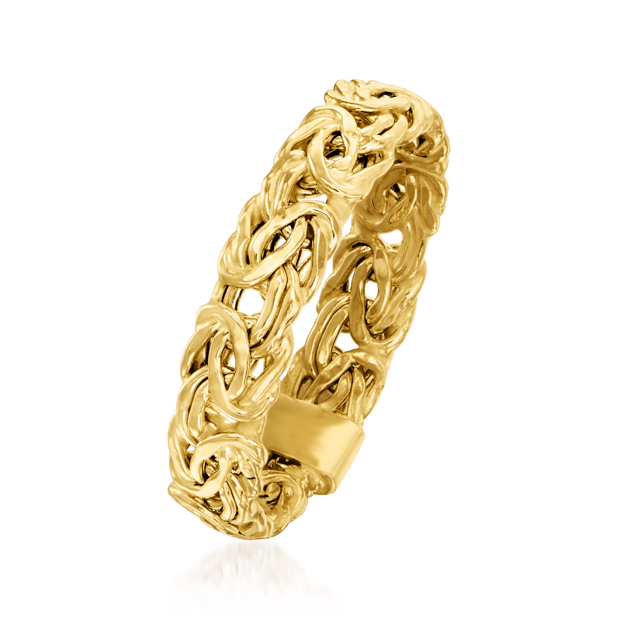 Ross-Simons 18kt Yellow Gold Byzantine Ring. Size 8