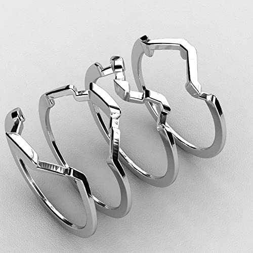 OFLIUM Fall Apart design 4 Band Handmade Puzzle Ring 925 Sterling Silver Interlocking Knott Ring Women Men Unique ring Gift for him, gift for her gift for dad all size (7)