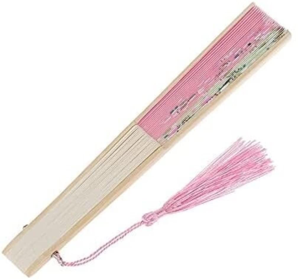 Folding Hand Fan Folding Fan Handheld Folded Fan Vintage Bamboo Folding Hand Held Flower Fan Chinese Dance Party Solid Fan for Party Fans Personalized Foldable Fan Hand Held Fans