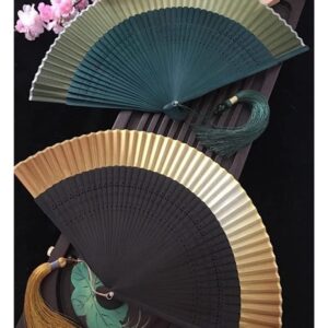 Folding Hand Fan Folding Fan Handheld Folded Fan Folding Fan Kimono Fan Real Silk Female Fan Small Flower Carved Gradient Blank Fan Foldable Fan Hand Held Fans (Color : C, Size : 22cm)