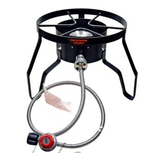 ARC Camping Propane Stove Outdoor Cooker, Propane Burner for Outdoor Cooking Round Burner, Ideal for Camping, Tailgating, Traveling, and More!